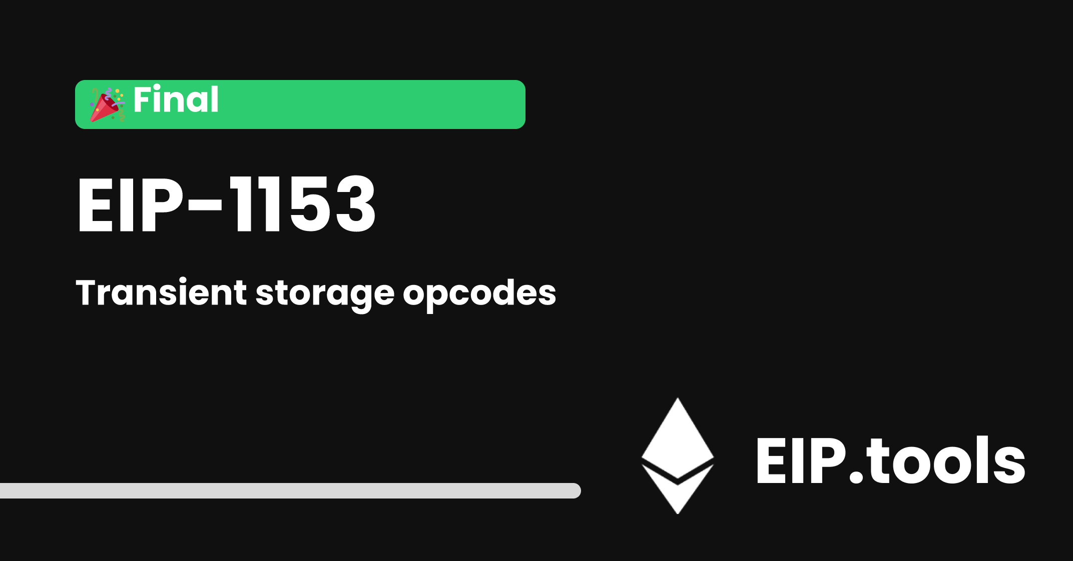 EIP-1153: Transient storage opcodes | EIP.tools