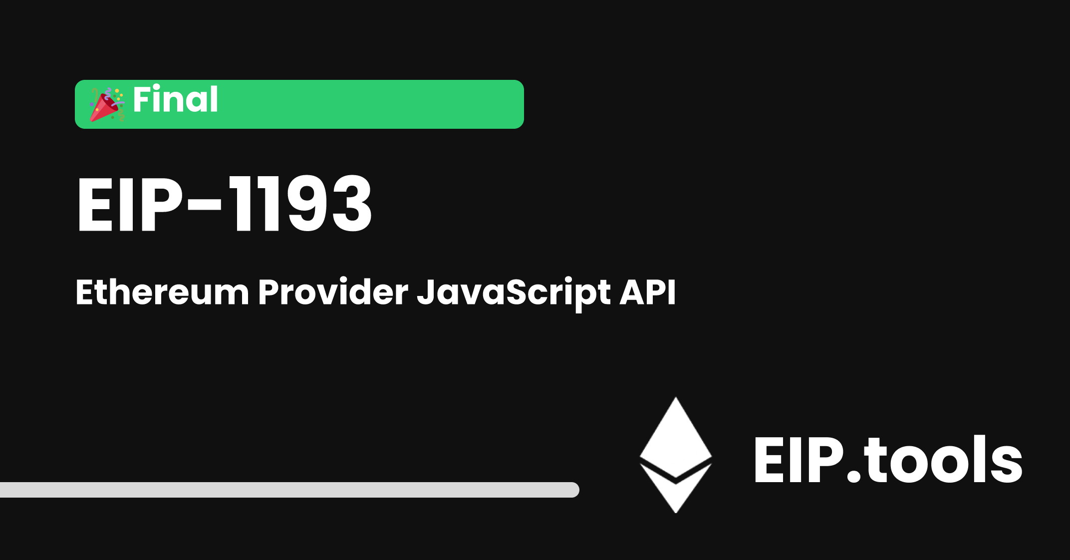 EIP-1193: Ethereum Provider JavaScript API | EIP.tools