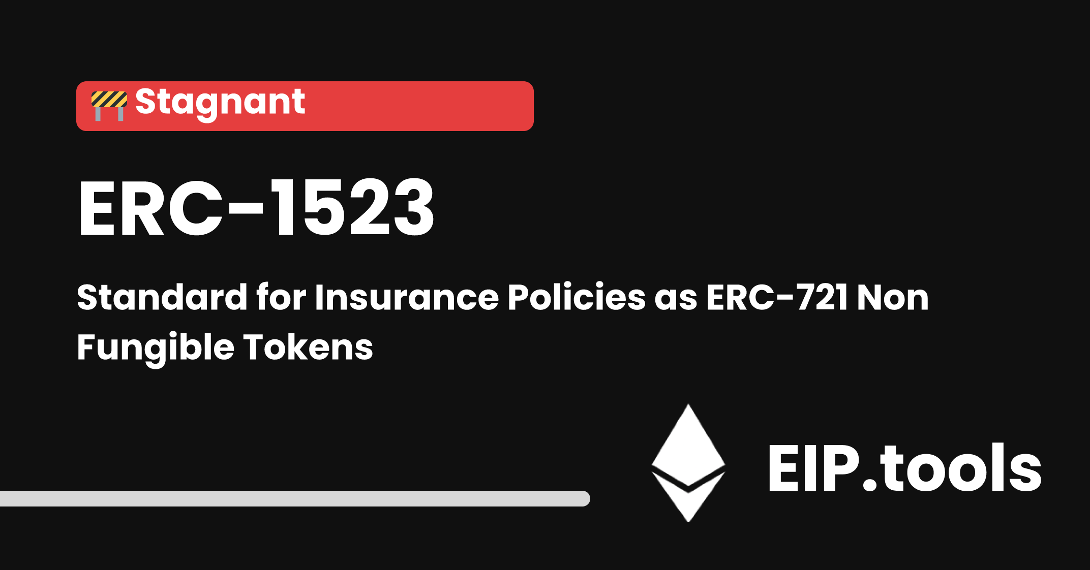 ERC-1523: Standard for Insurance Policies as ERC-721 Non Fungible ...