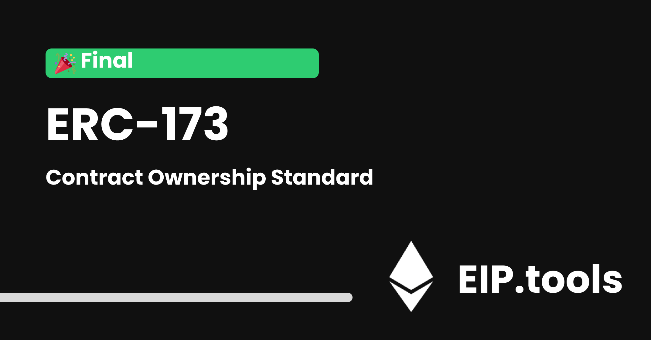 ERC-173: Contract Ownership Standard | EIP.tools