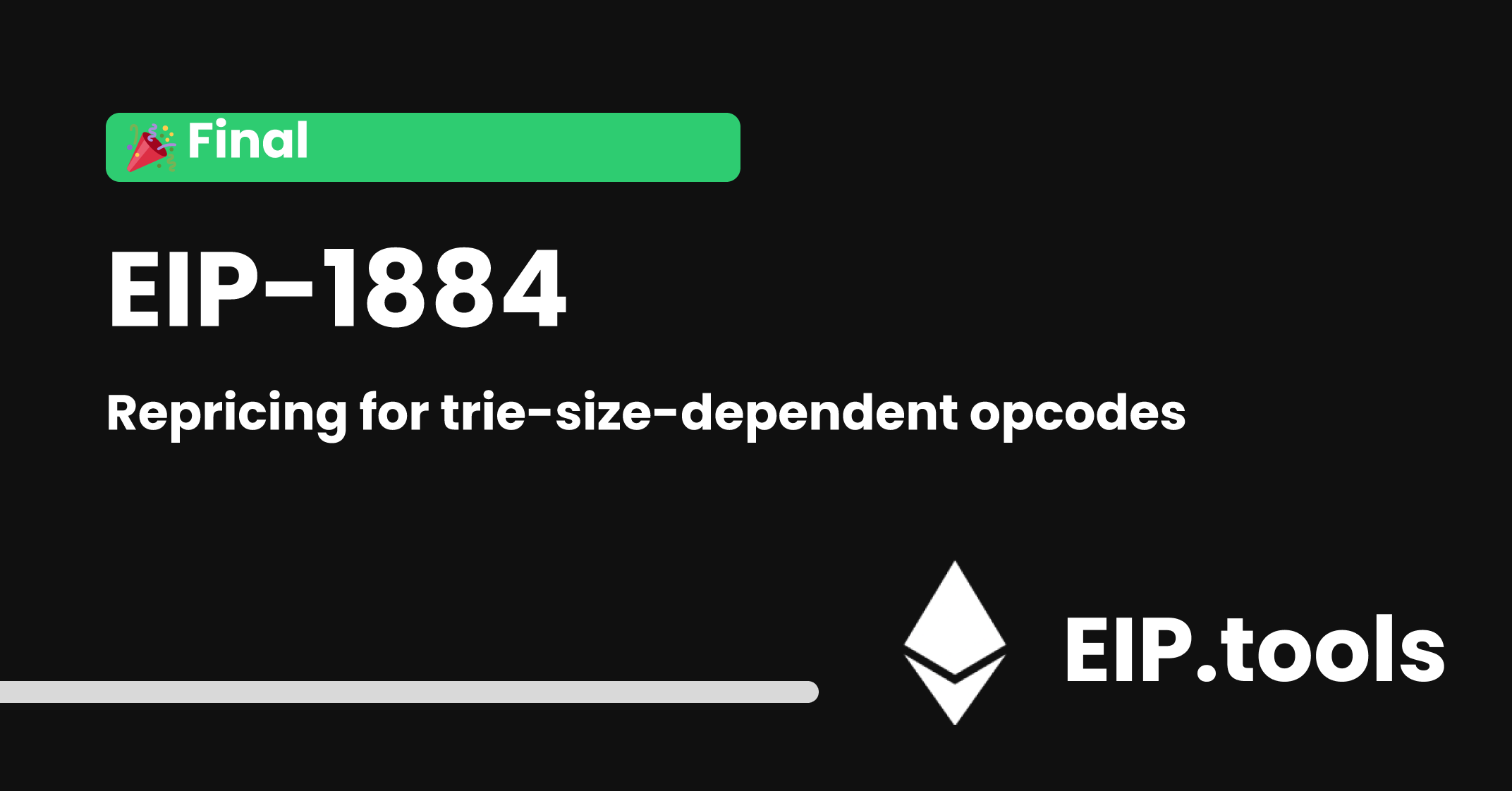 EIP-1884: Repricing for trie-size-dependent opcodes | EIP.tools