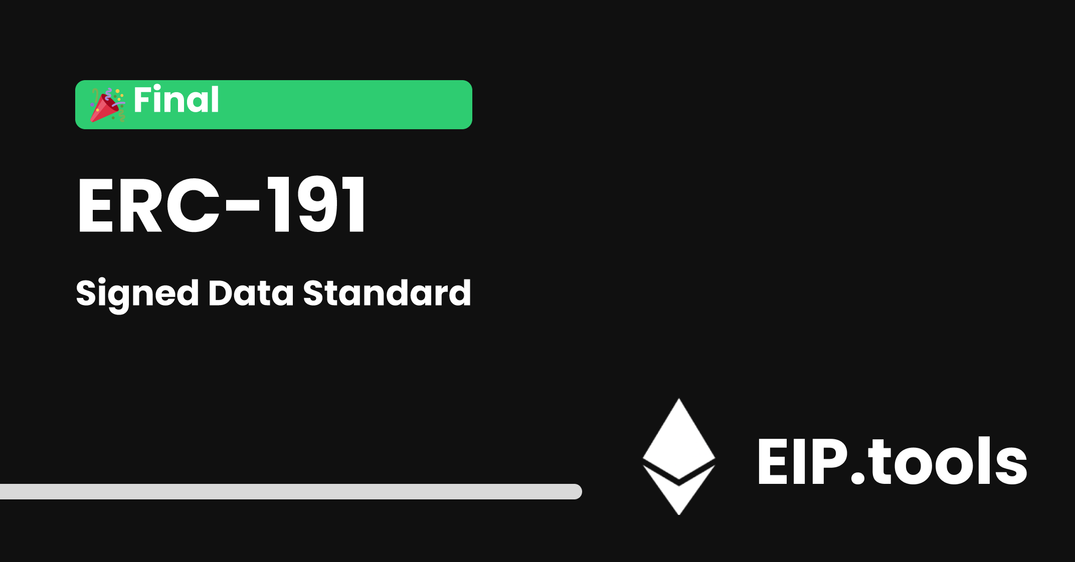 ERC-191: Signed Data Standard | EIP.tools