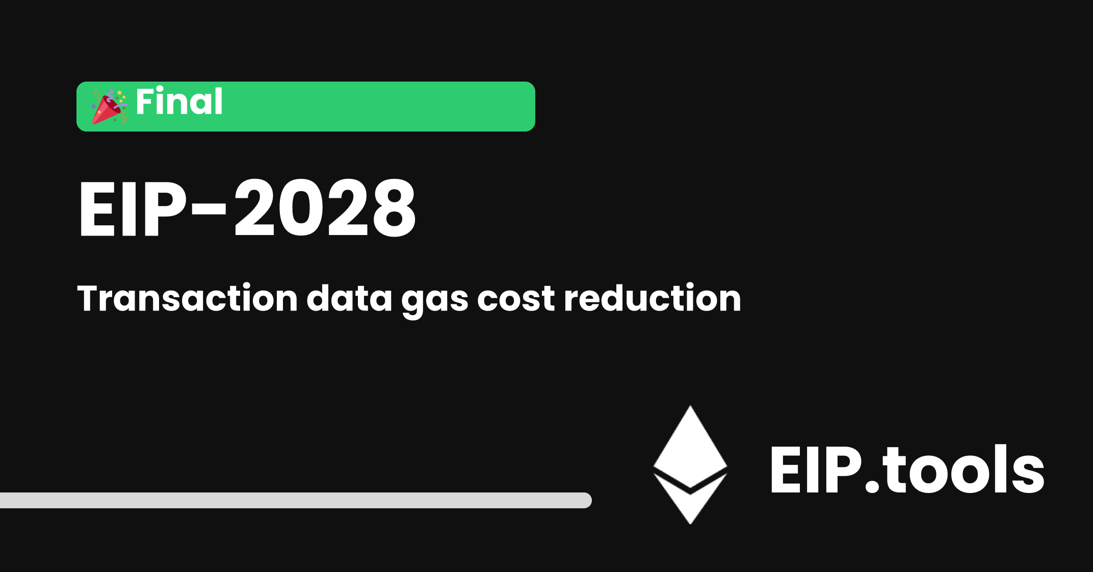 EIP-2028: Transaction data gas cost reduction | EIP.tools