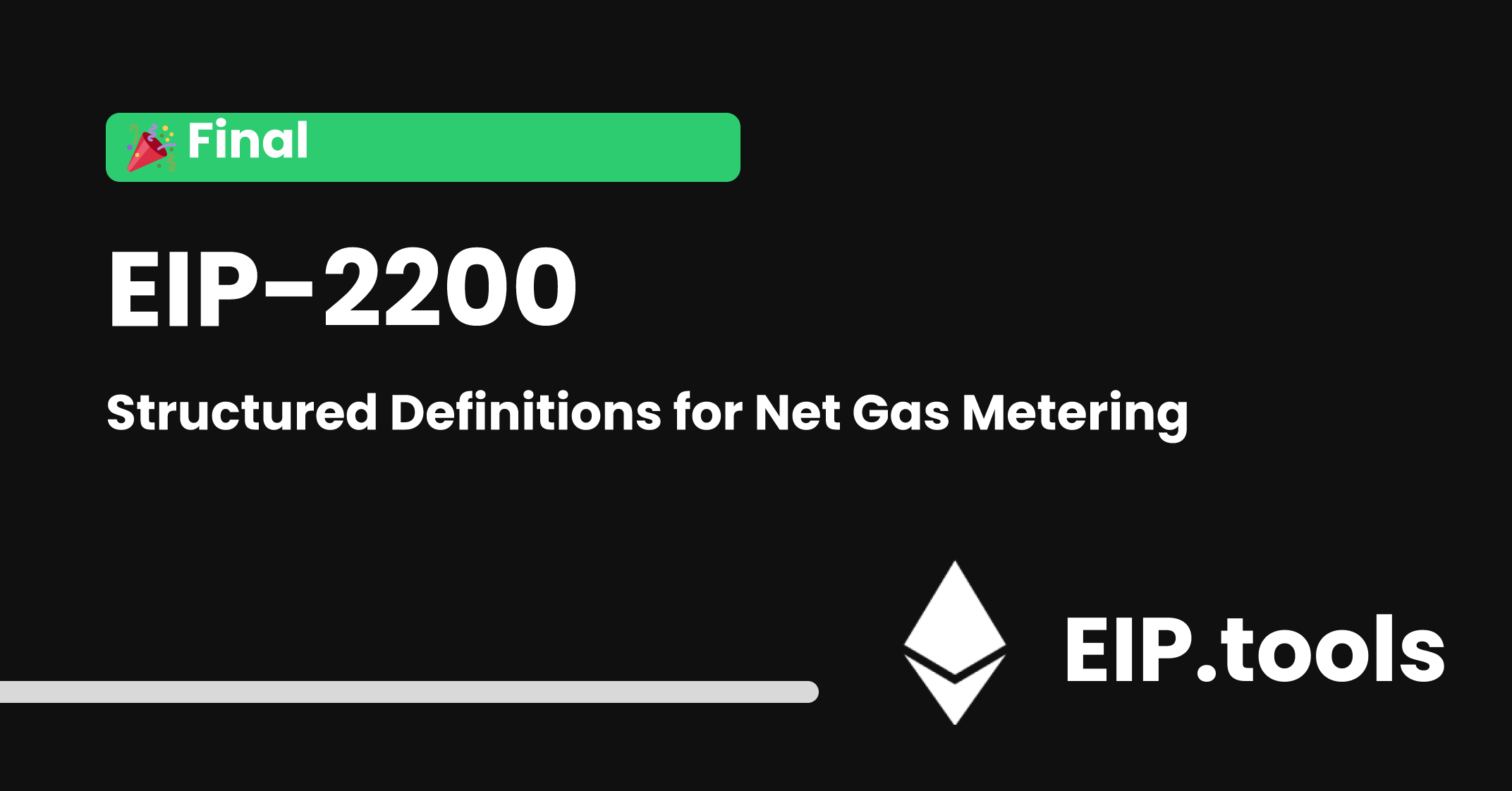 EIP-2200: Structured Definitions for Net Gas Metering | EIP.tools