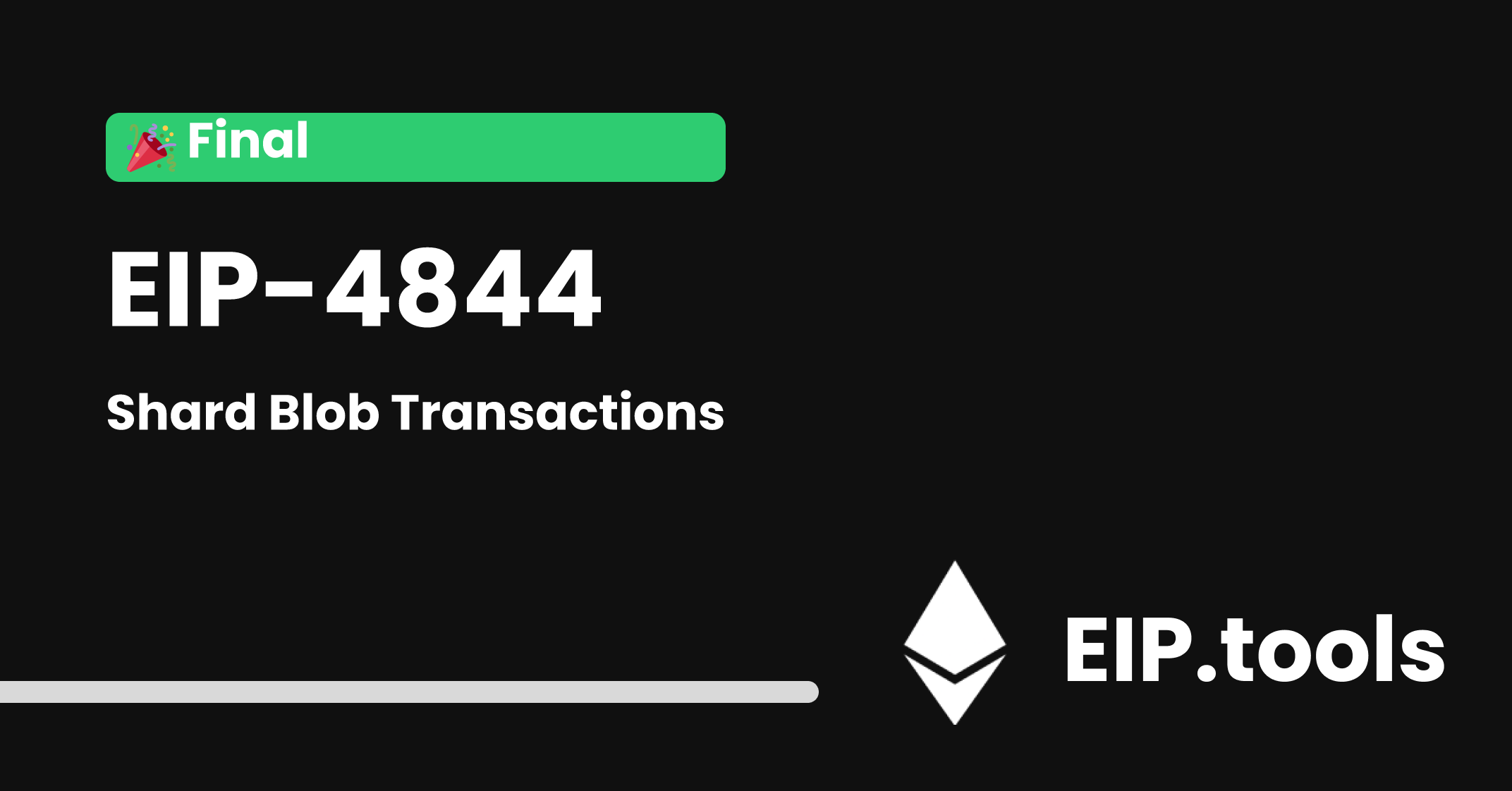 EIP-4844: Shard Blob Transactions | EIP.tools