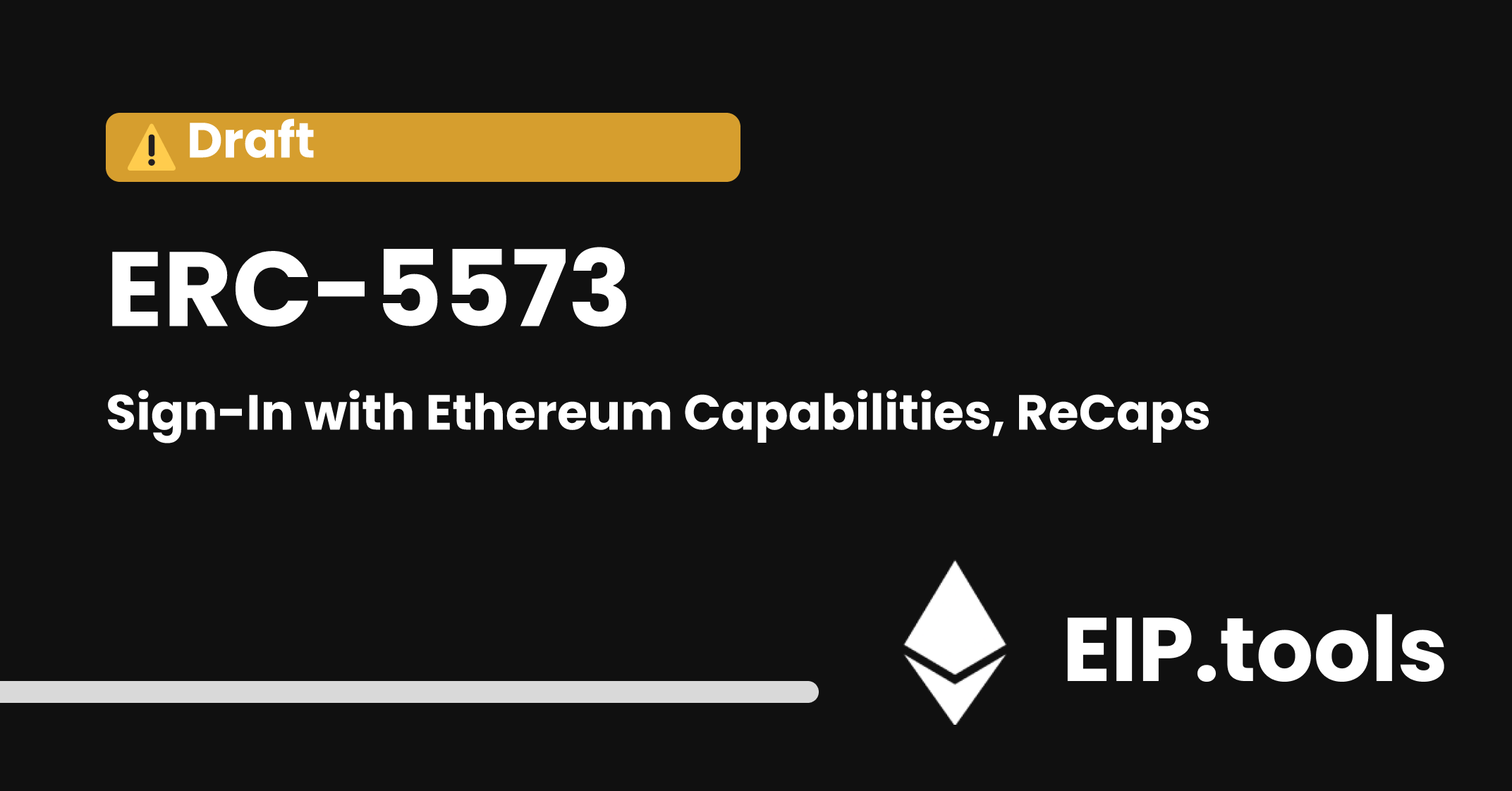 ERC-5573: Sign-In with Ethereum Capabilities, ReCaps | EIP.tools