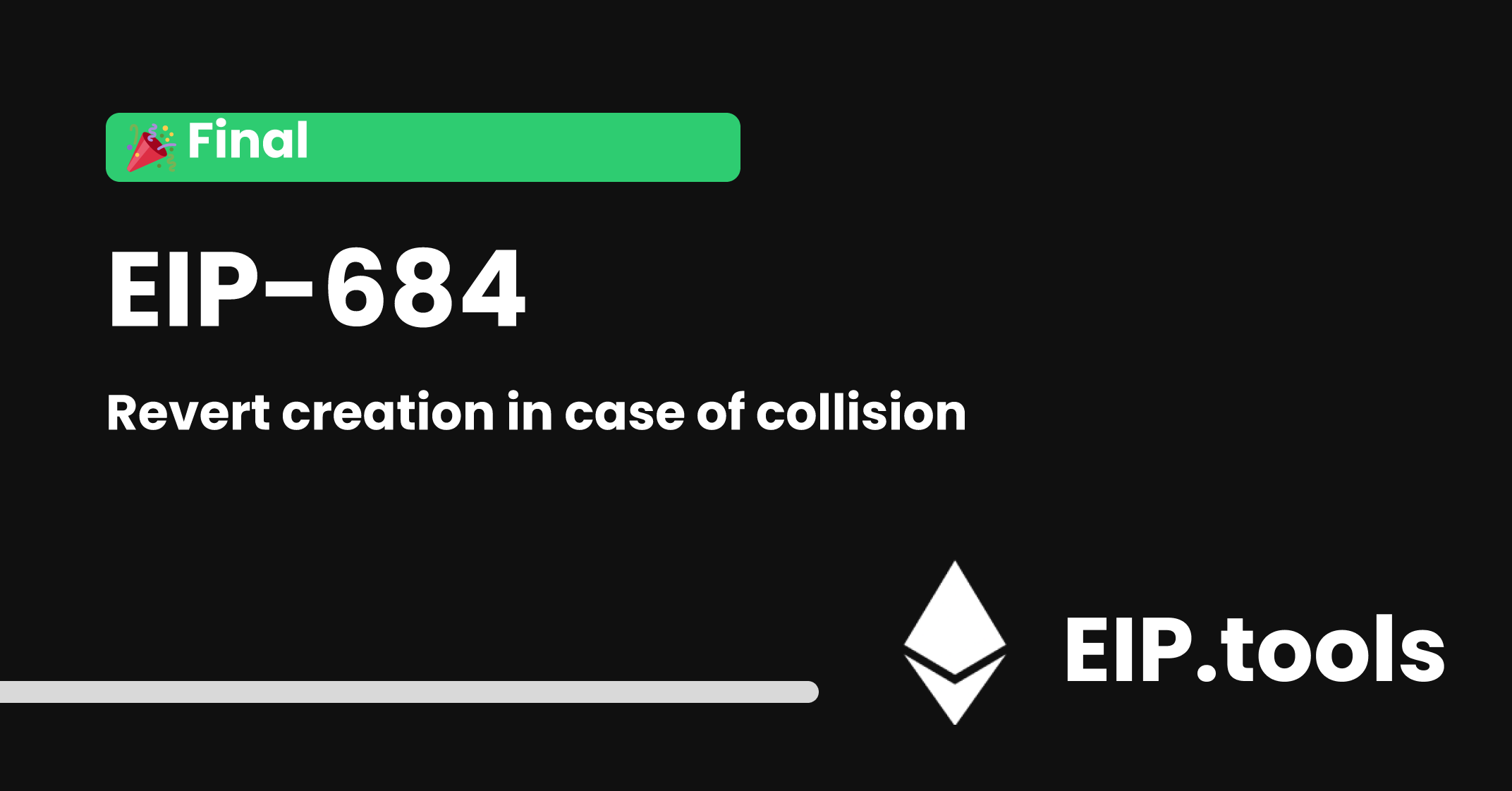 EIP-684: Revert creation in case of collision | EIP.tools
