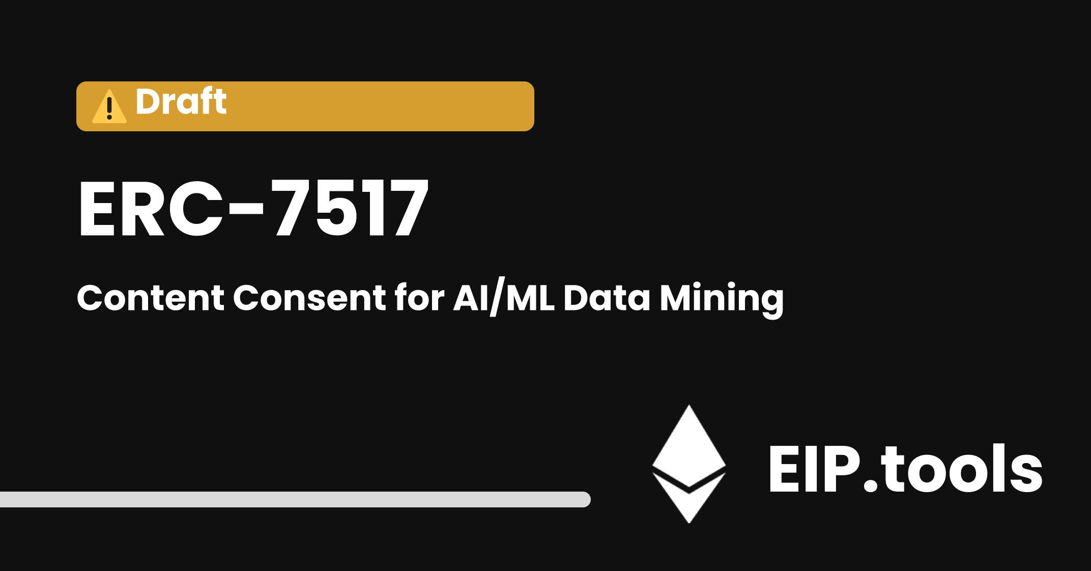 ERC-7517: Content Consent for AI/ML Data Mining | EIP.tools
