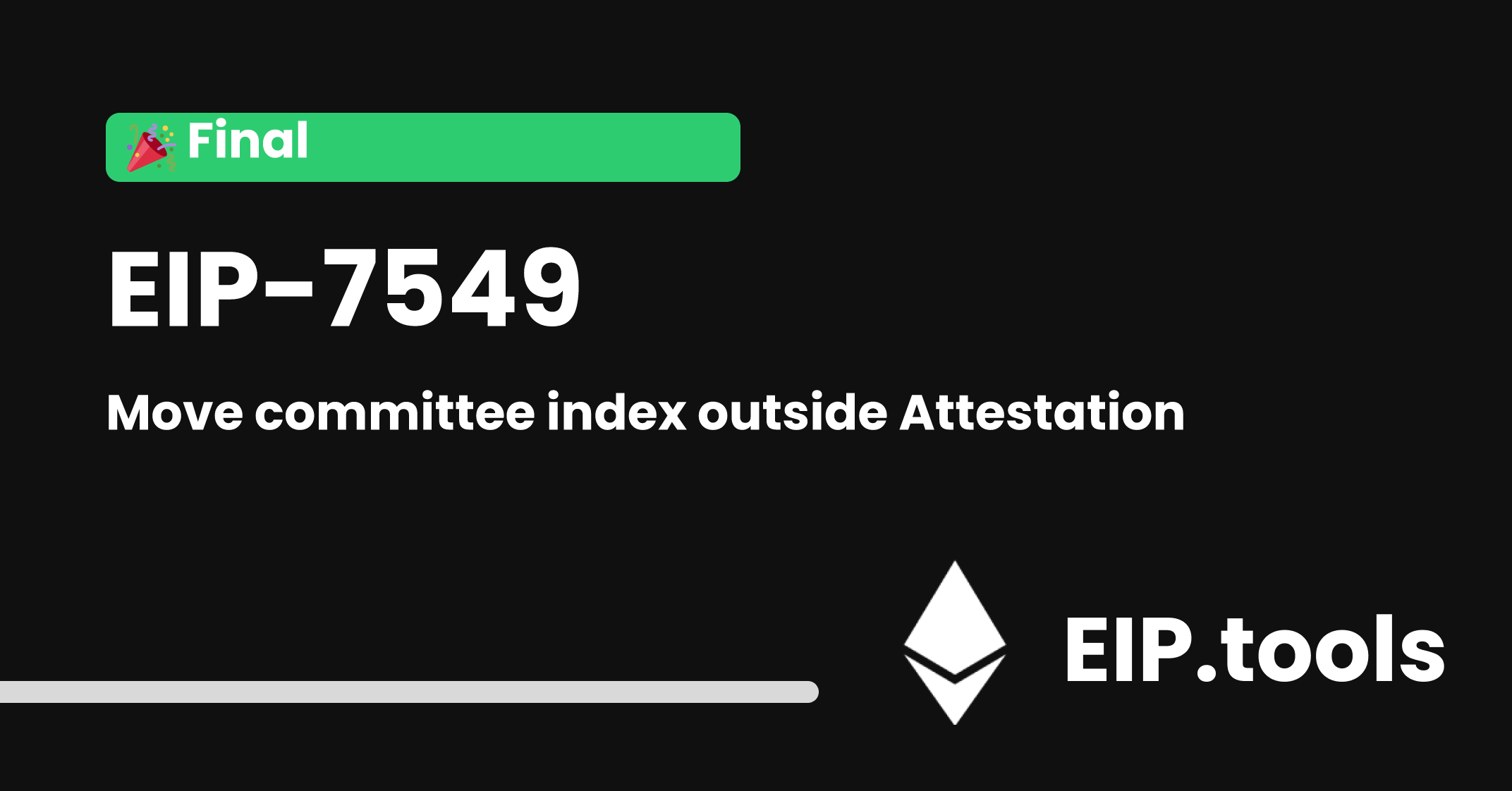 EIP-7549: Move committee index outside Attestation | EIP.tools