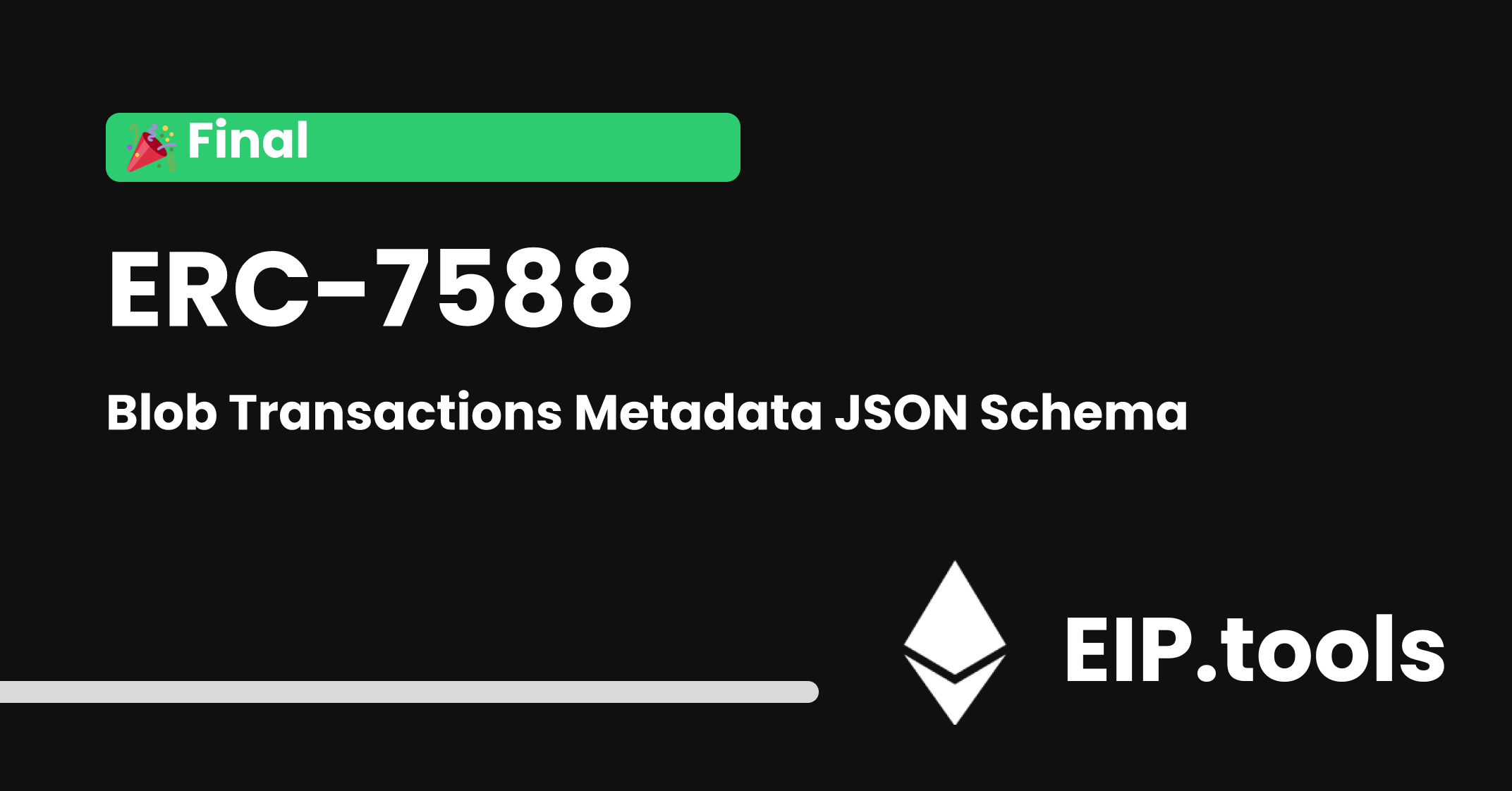 ERC-7588: Blob Transactions Metadata JSON Schema | EIP.tools