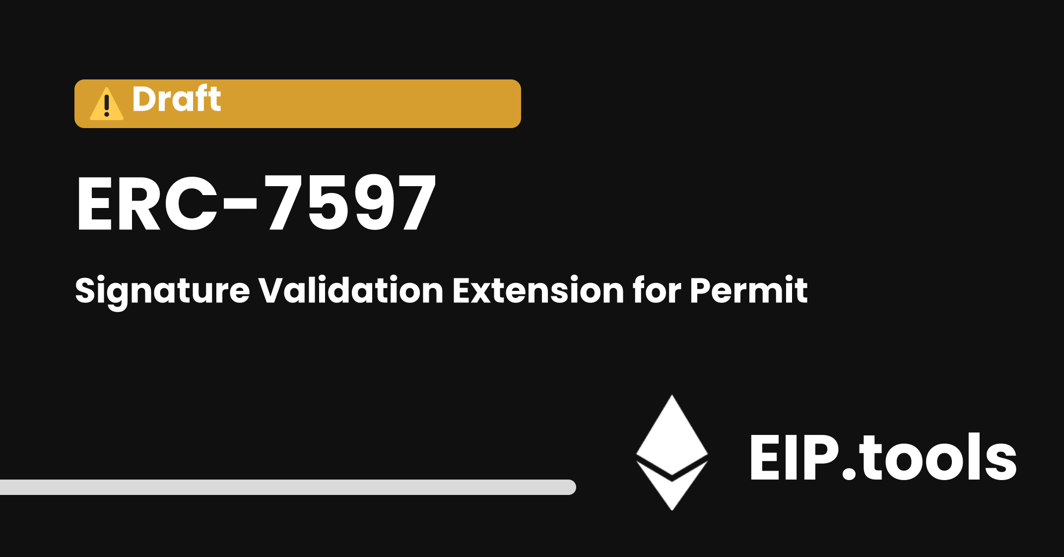 ERC-7597: Signature Validation Extension for Permit | EIP.tools