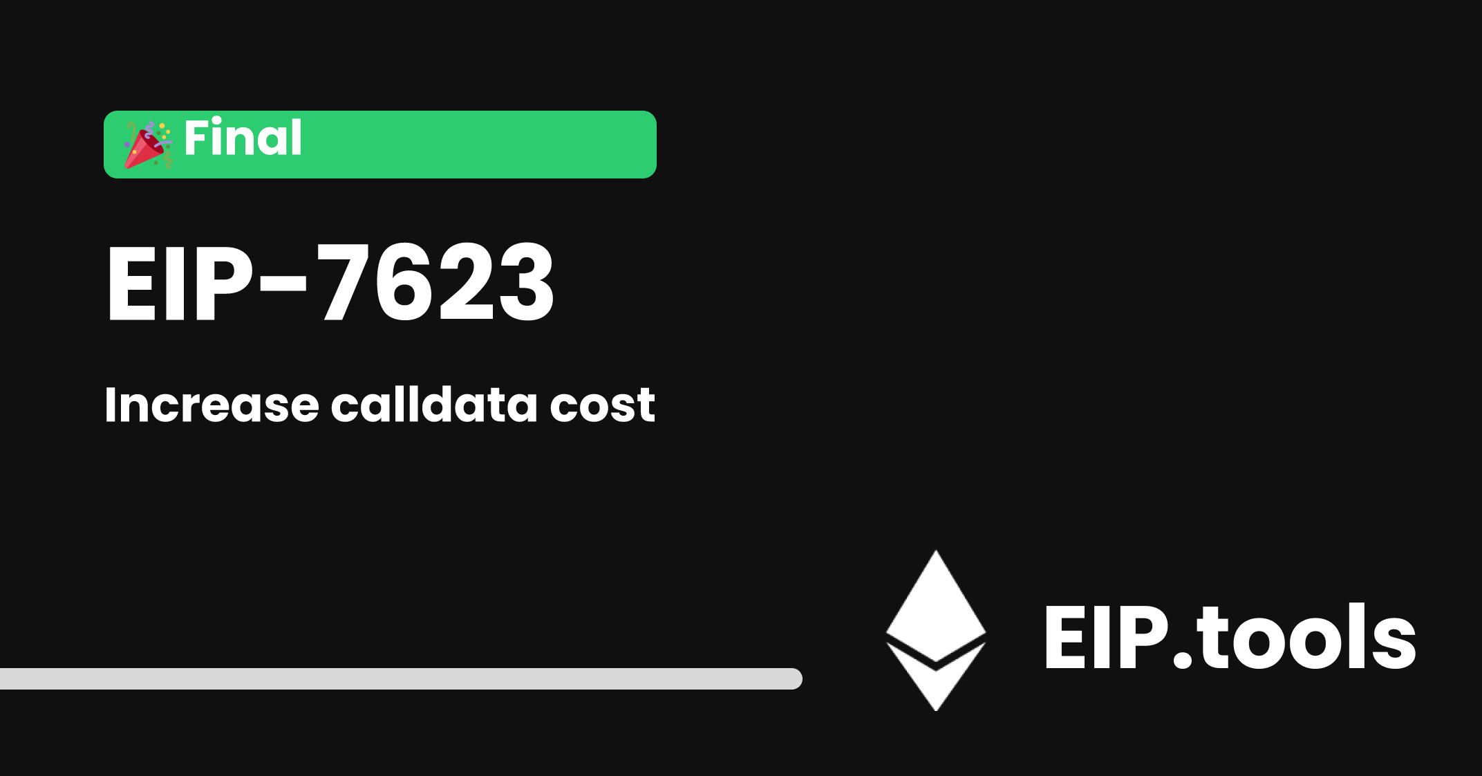 EIP-7623: Increase calldata cost | EIP.tools