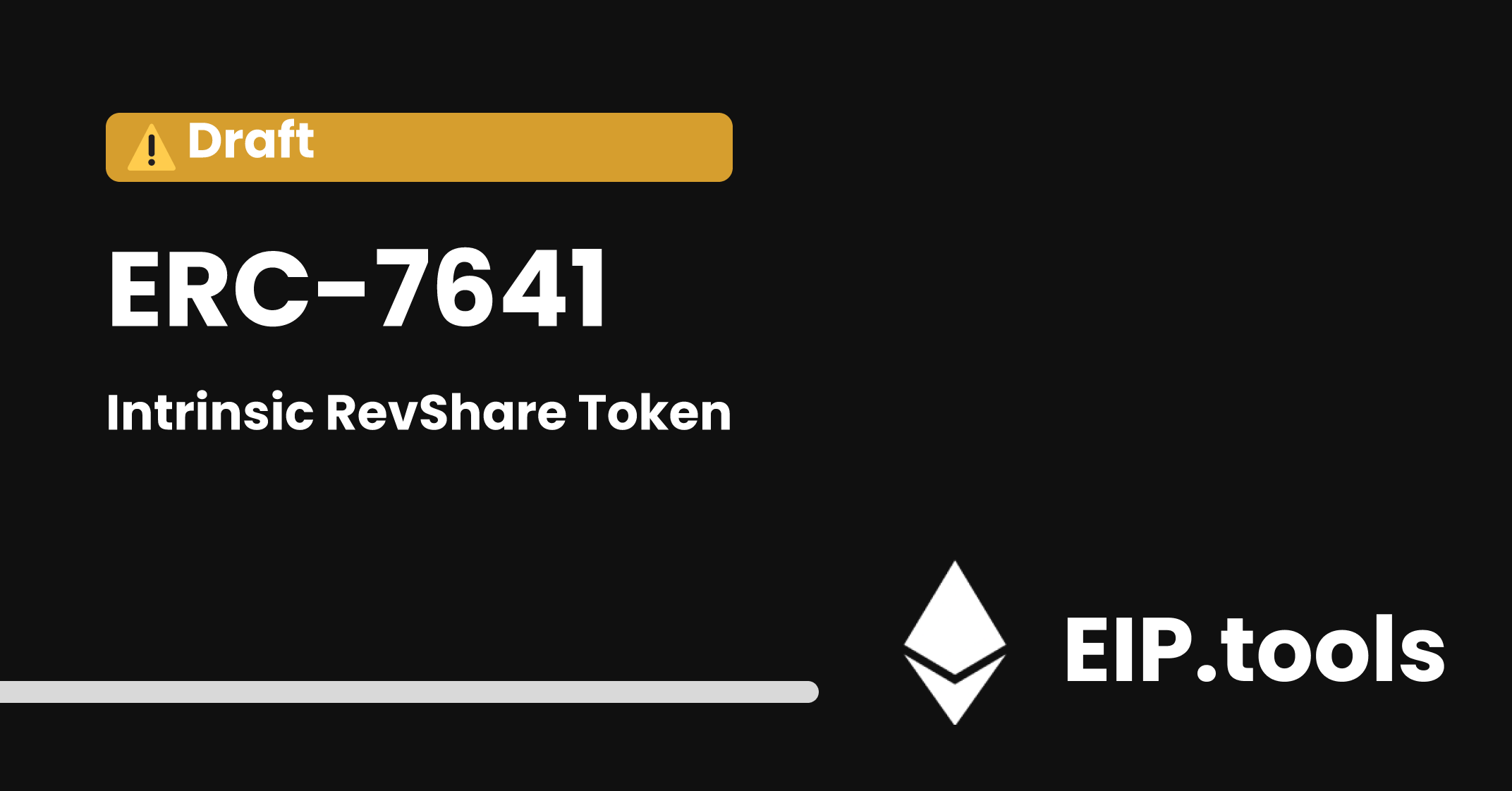 ERC-7641: Intrinsic RevShare Token | EIP.tools