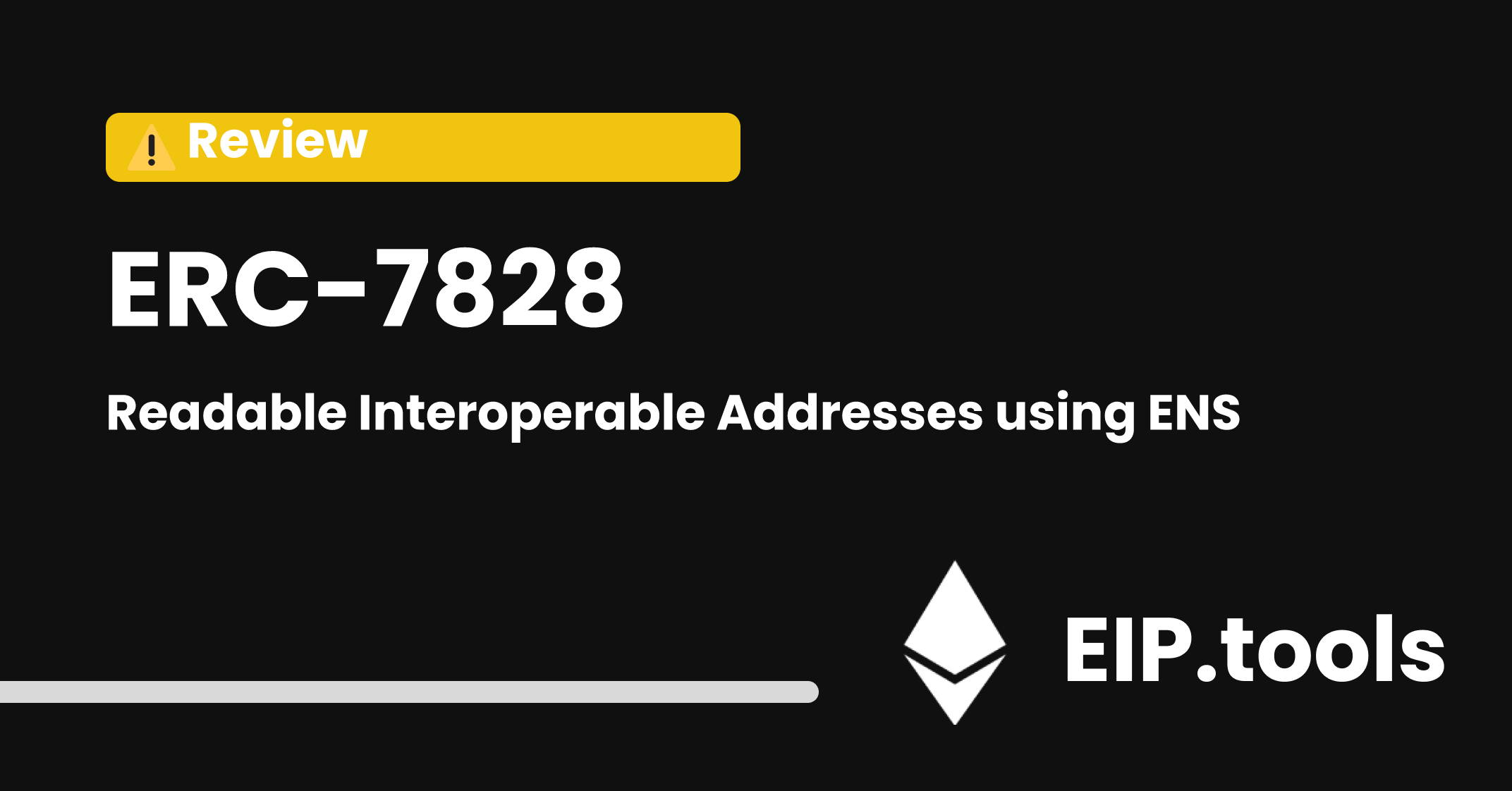 ERC-7828: Readable Interoperable Addresses using ENS | EIP.tools
