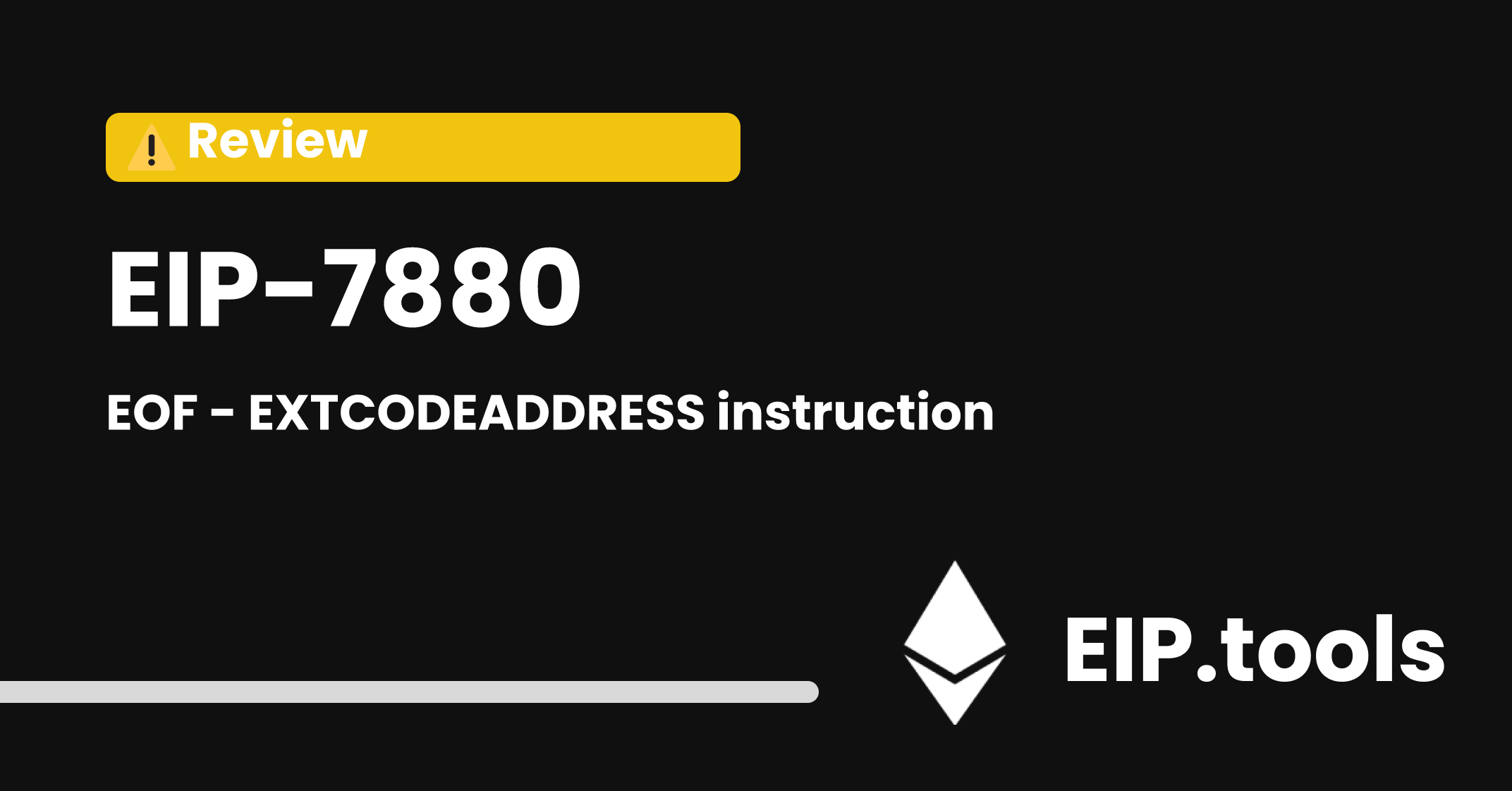 EIP-7880: EOF - EXTCODEADDRESS instruction | EIP.tools