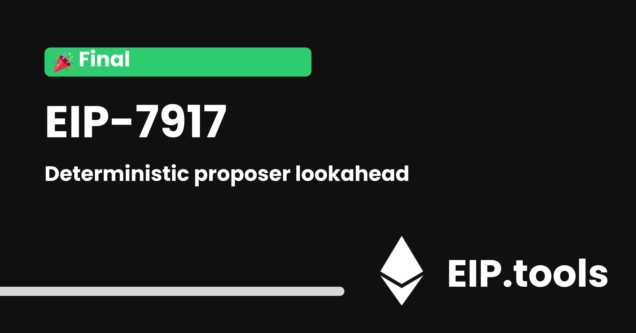 EIP-7917: Deterministic proposer lookahead | EIP.tools