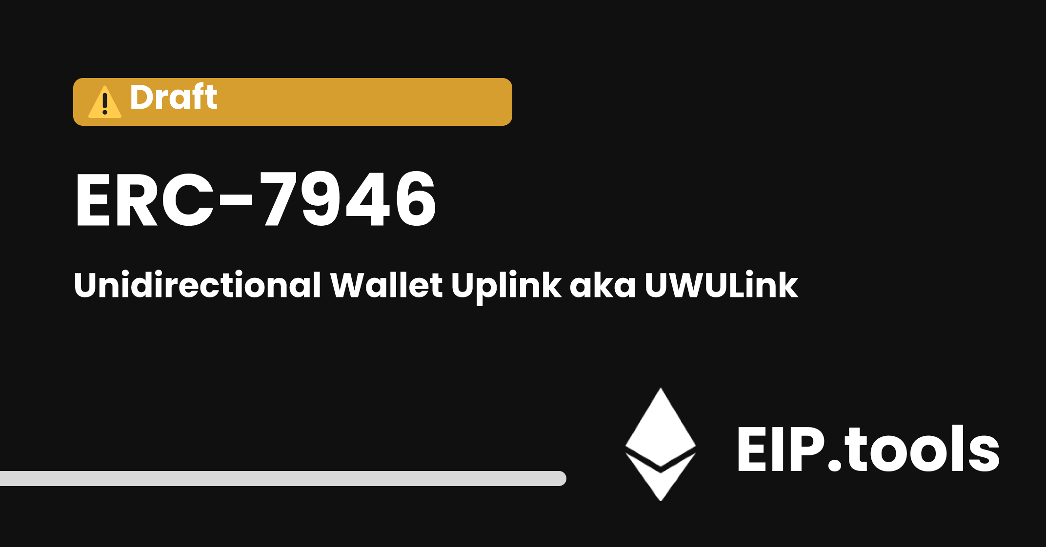 ERC-7946: Unidirectional Wallet Uplink aka UWULink | EIP.tools