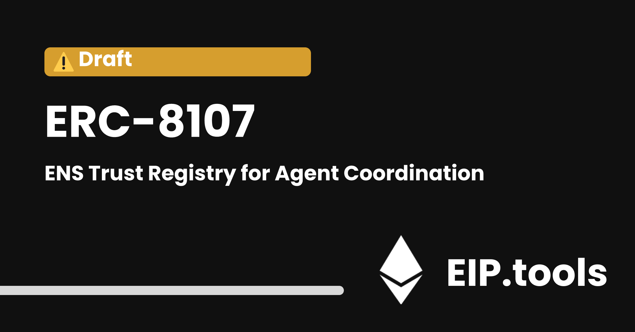 ERC-8107: ENS Trust Registry for Agent Coordination | EIP.tools